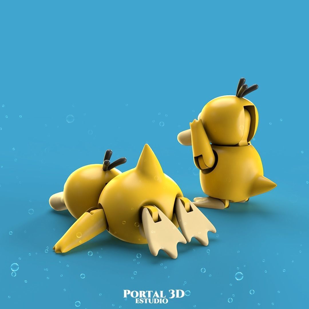 POKEMON PSYDUCK ARTICULATED 3D model 3D printable | CGTrader