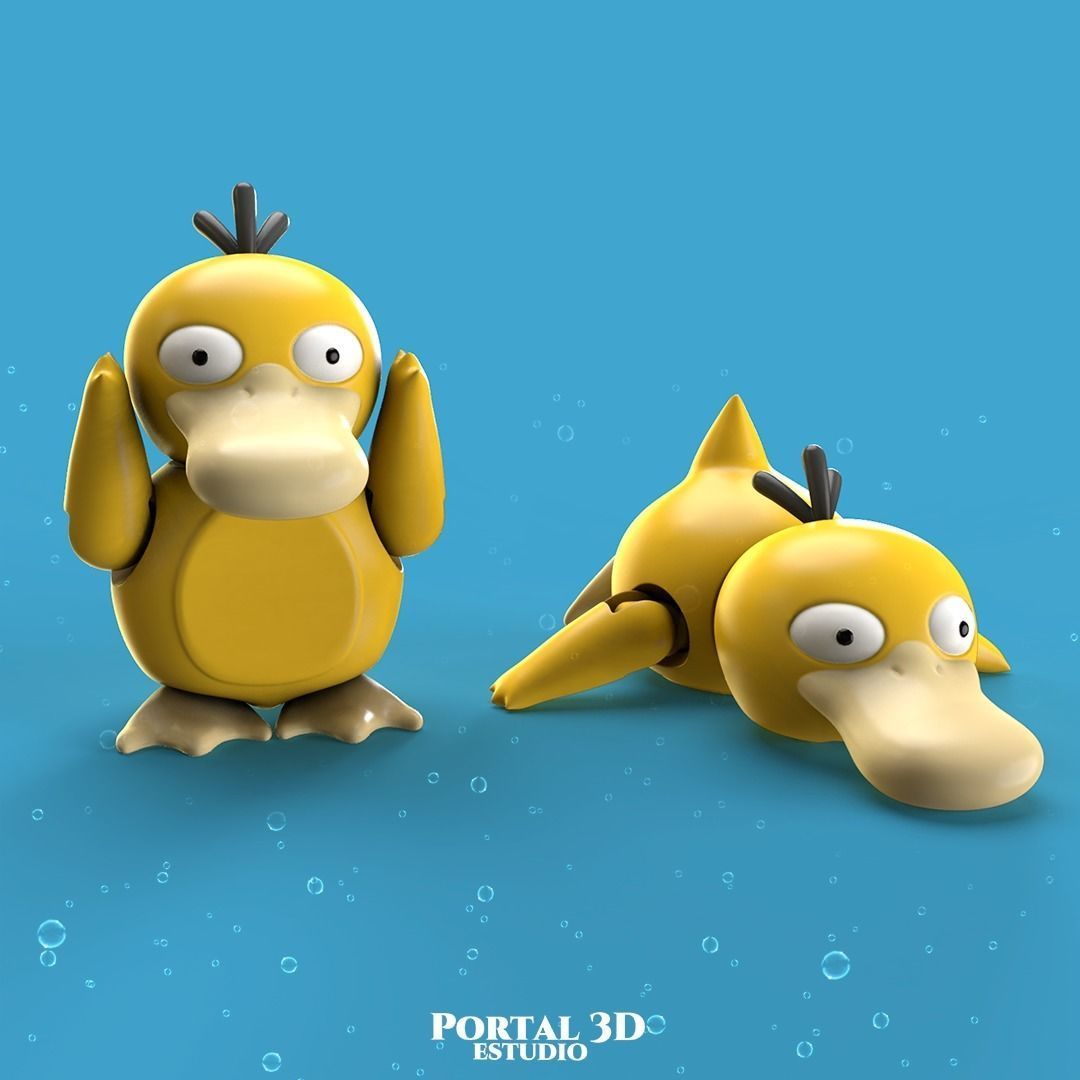 POKEMON PSYDUCK ARTICULATED 3D model 3D printable | CGTrader