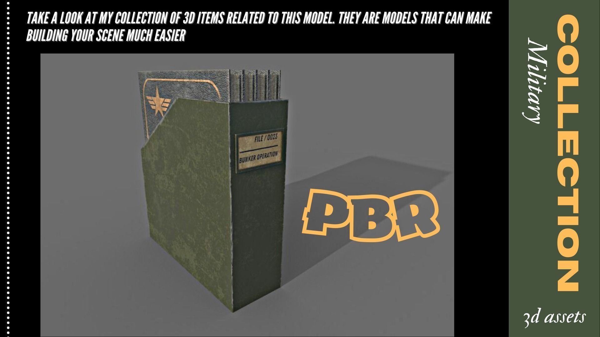 3D model Military file Holder 3D Low-poly VR / AR / low-poly | CGTrader