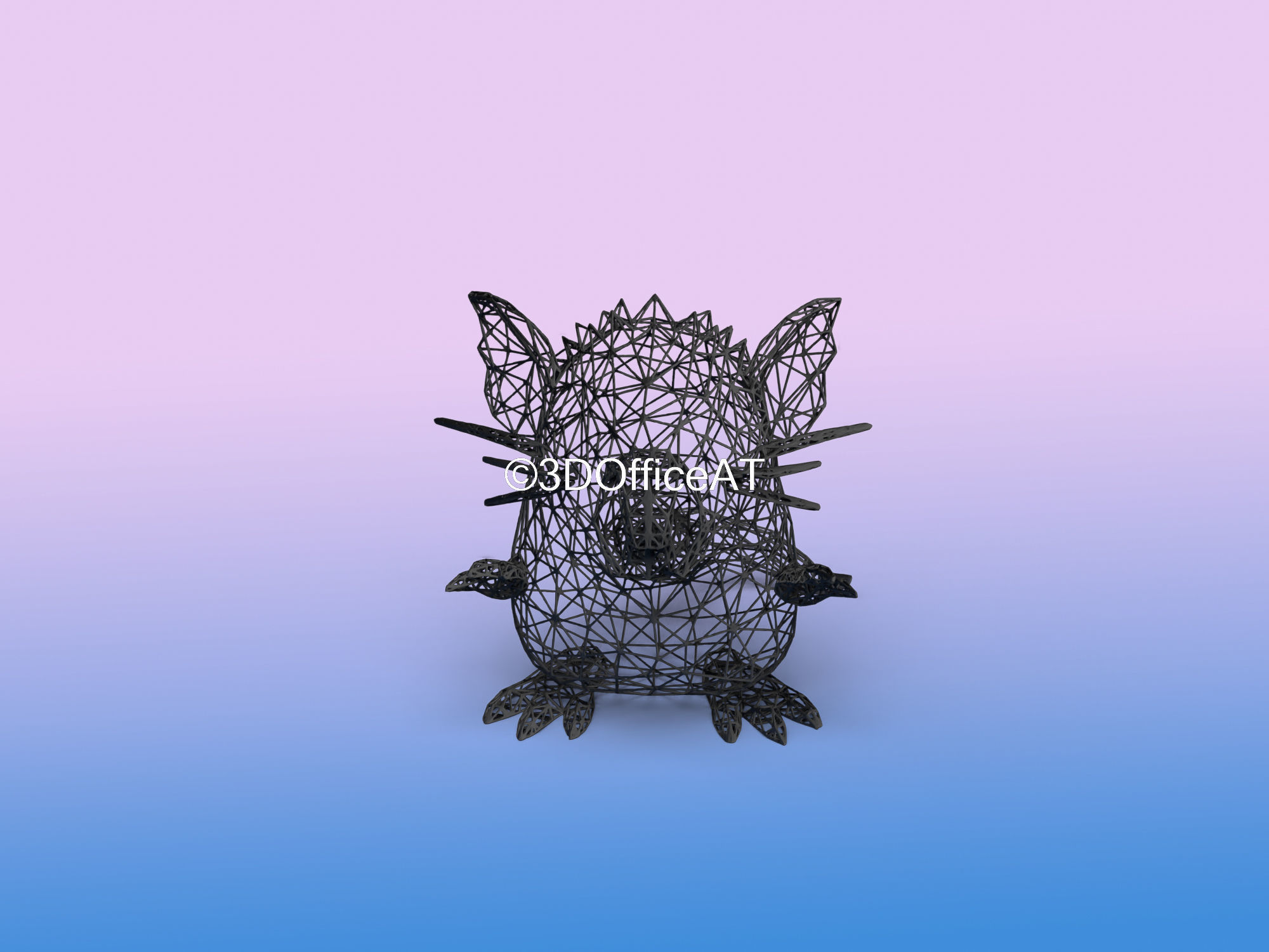 020 Raticate Pokemon Wiremon Figure 3D model 3D printable | CGTrader