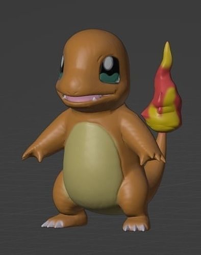 Charmander free 3D model 3D printable | CGTrader