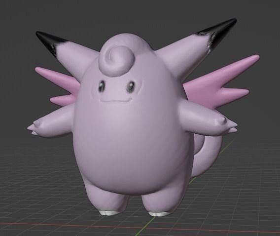 Clefable 3D model 3D printable | CGTrader