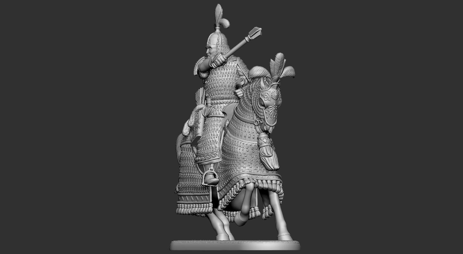 mongolian rider 1 3D model 3D printable | CGTrader
