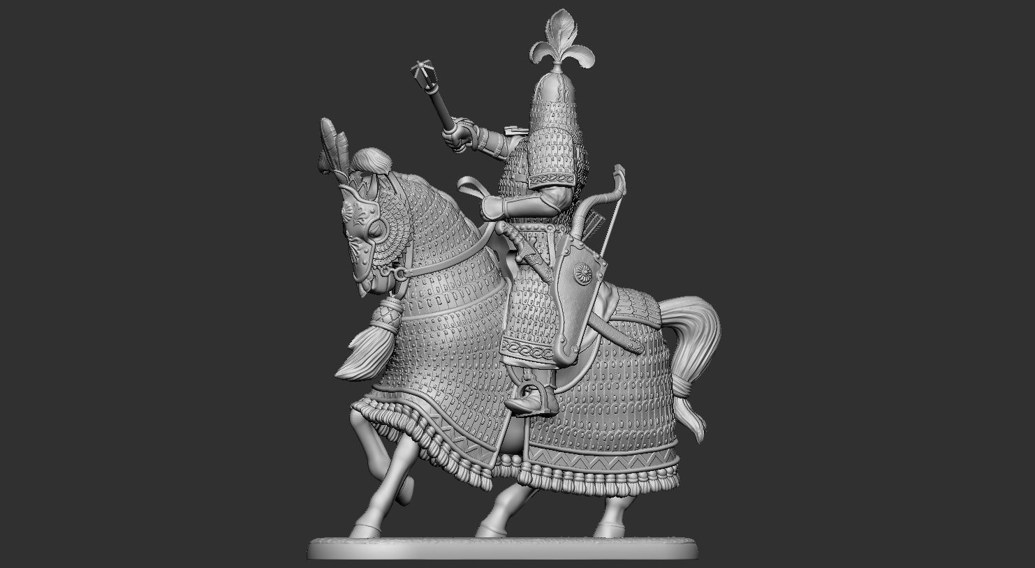 mongolian rider 1 3D model 3D printable | CGTrader