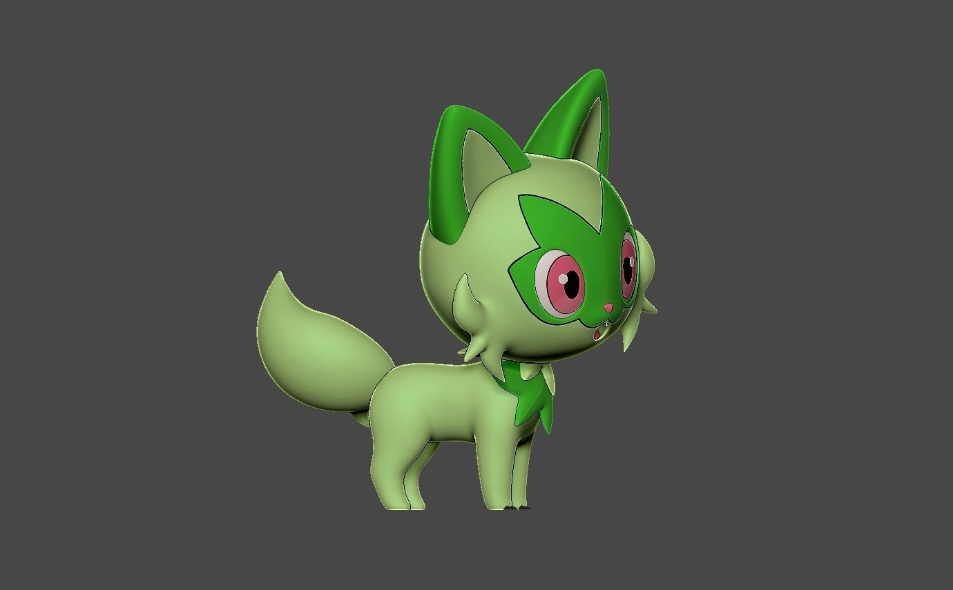 Pokemon sprigatito 3D model 3D printable | CGTrader
