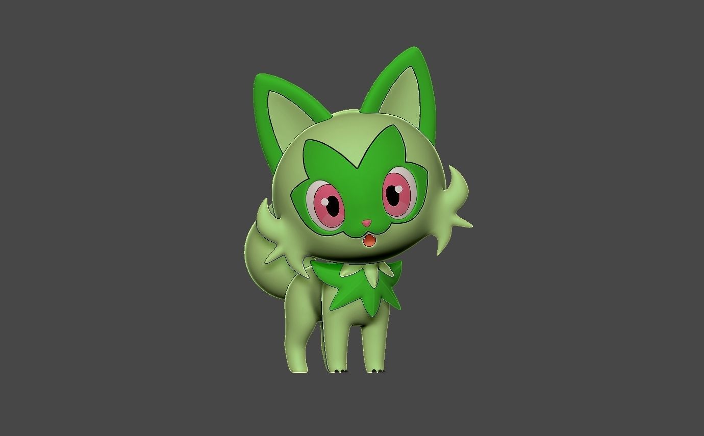 Pokemon sprigatito 3D model 3D printable | CGTrader