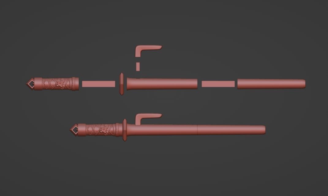 Heizou Jitte -- Genshin Impact Cosplay -- 3D Print Ready 3D model 3D ...