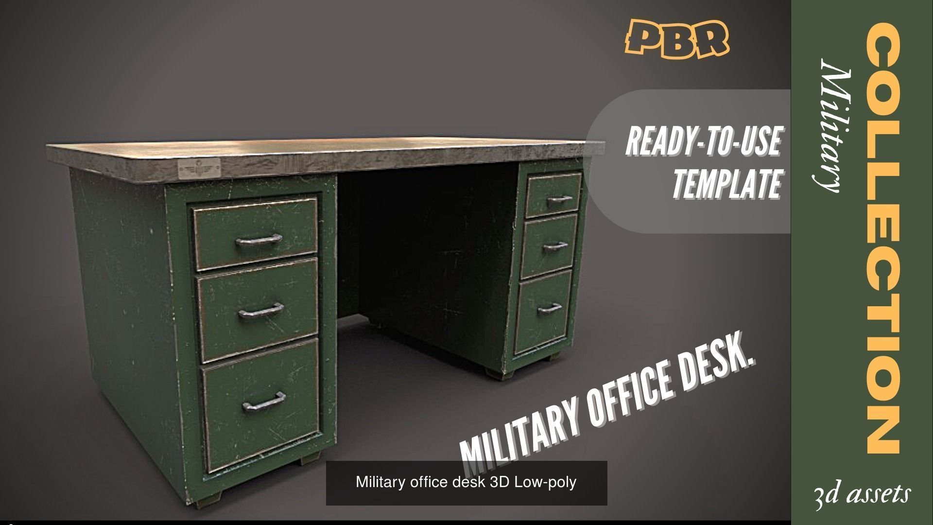 Military table collection 3D Low-poly VR / AR / low-poly | CGTrader
