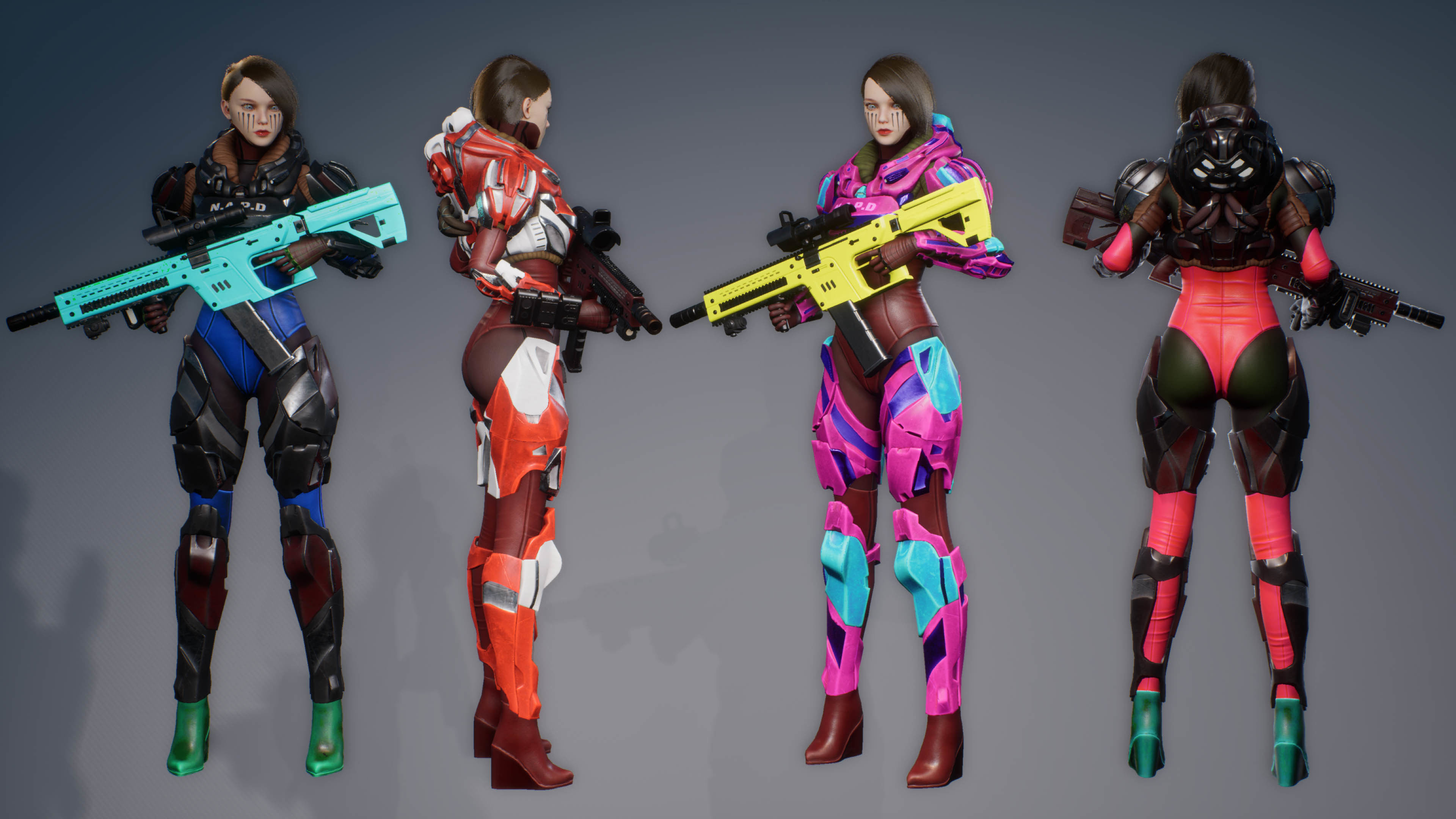 3D model SCI-FI girl Sophy VR / AR / low-poly | CGTrader