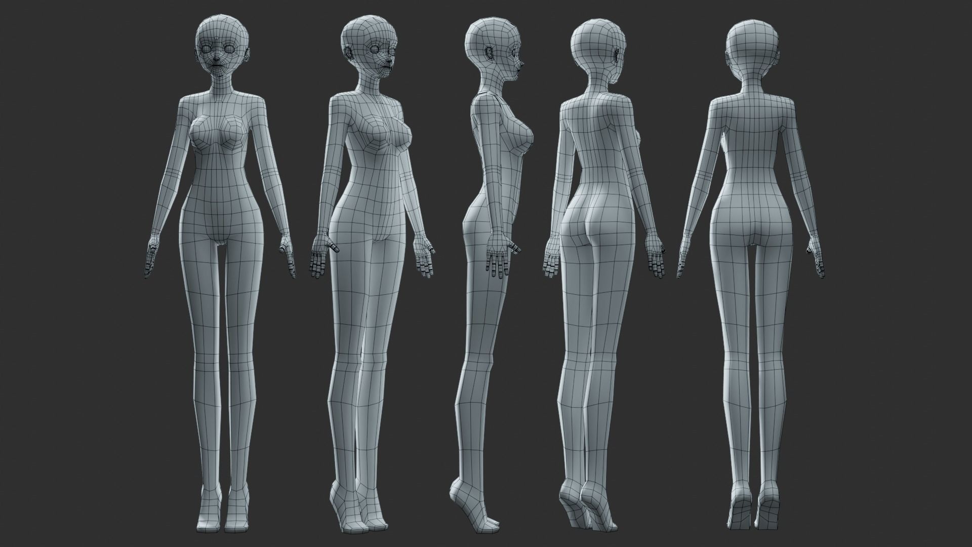 Basemesh Girl 3D model | CGTrader