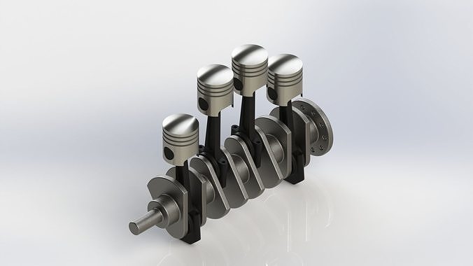 4 Cylinder Engine 3D model 3D printable | CGTrader