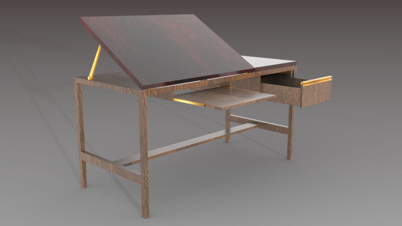 mesa para designer 3D model 3D printable | CGTrader