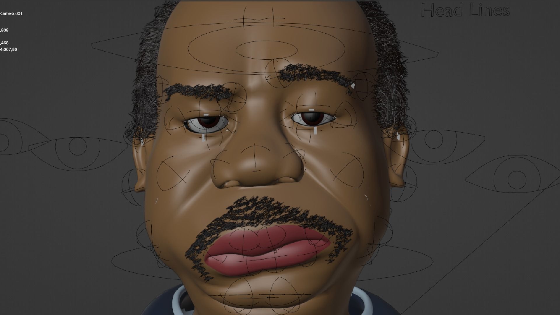 3D model Stanley Hudson Caricature Rig Low-poly 3D model VR / AR / low ...