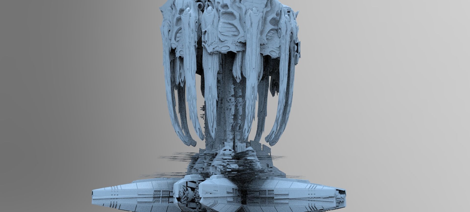 Sci Fi Starfish Pincer Claw Architecture 2 3D model | CGTrader