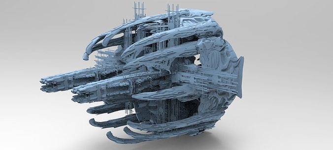 Sci Fi Starfish Pincer Claw Architecture 5 3D model | CGTrader