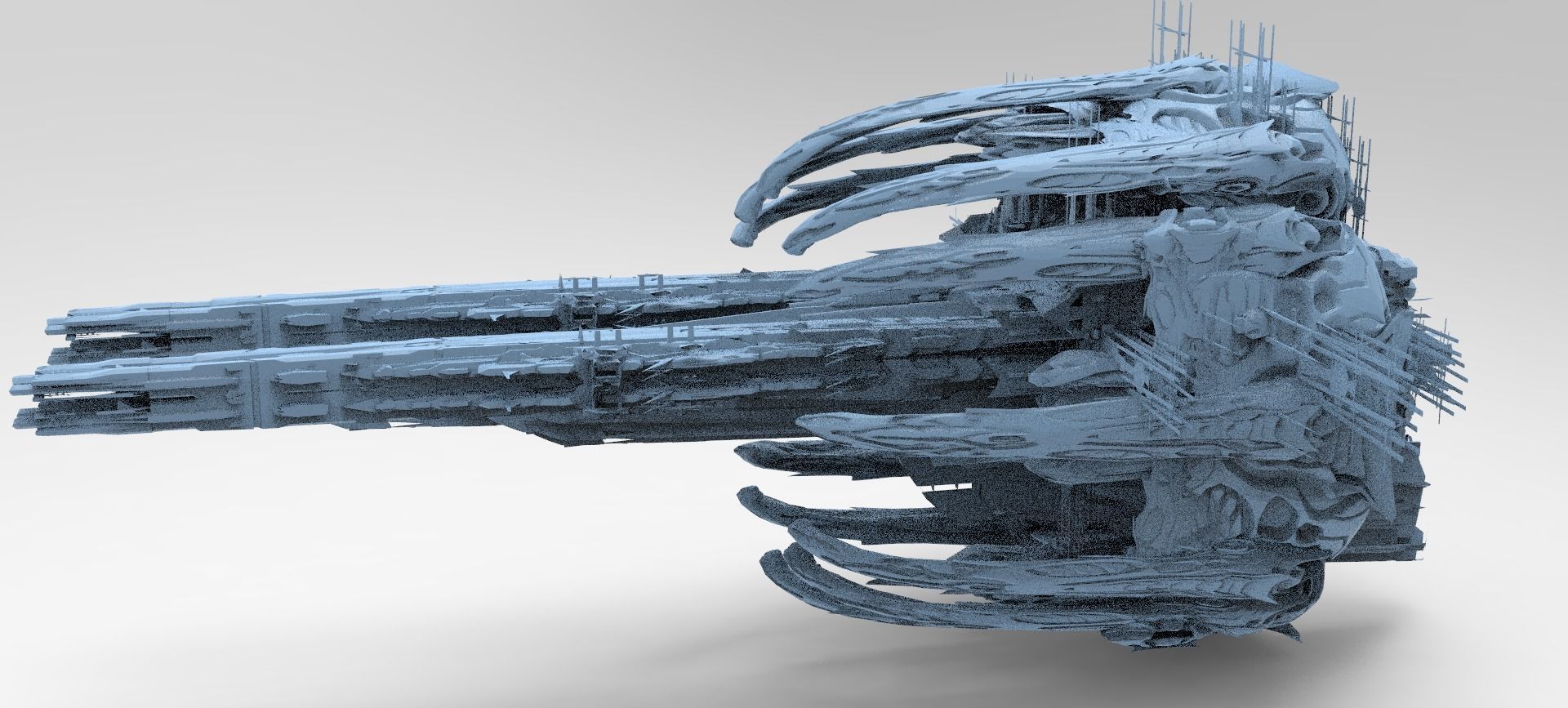 Sci Fi Wraith Claw City interceptor mega Structure 1 3D model | CGTrader