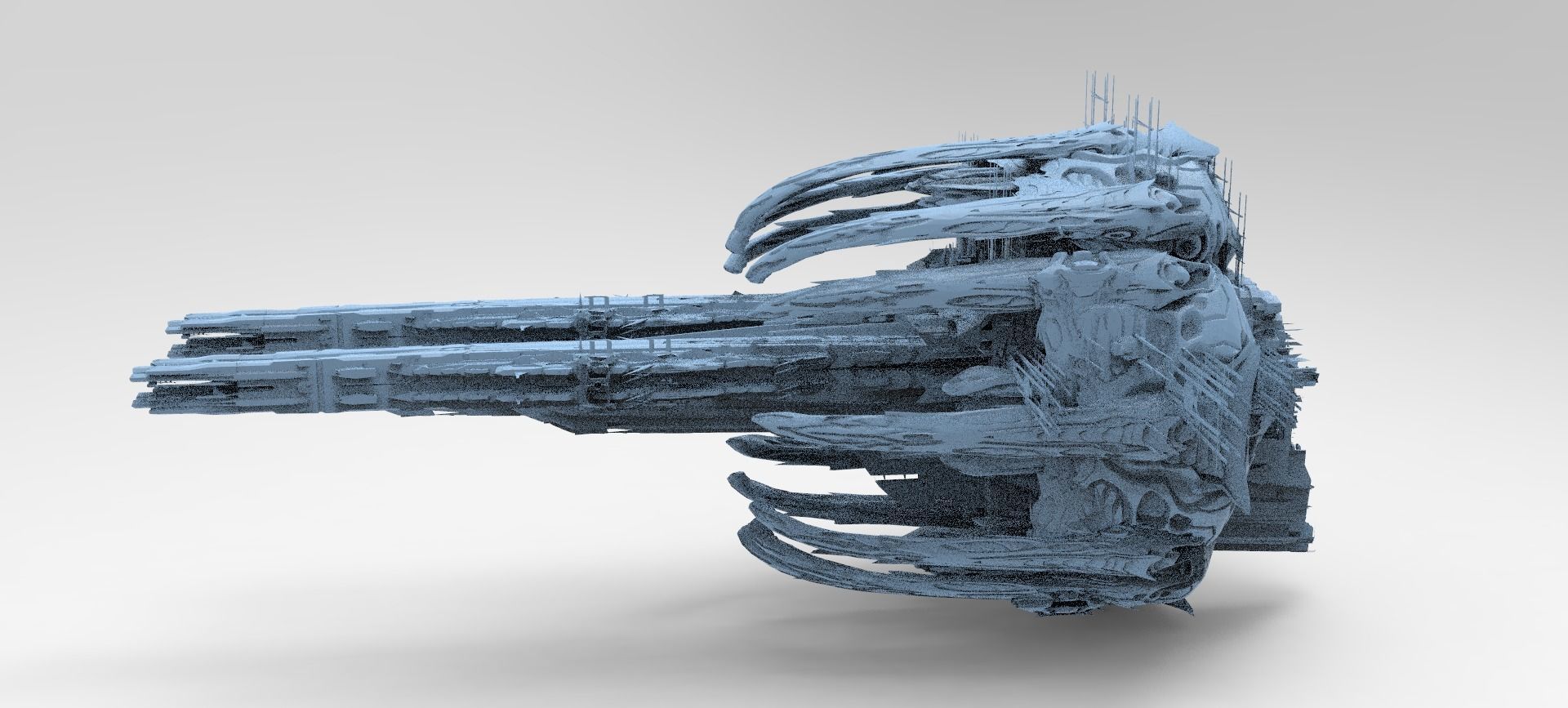 Sci Fi Wraith Claw City interceptor mega Structure 1 3D model | CGTrader