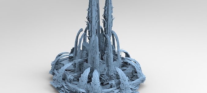 Sci Fi Wraith Claw City interceptor City Hub 2 3D model | CGTrader