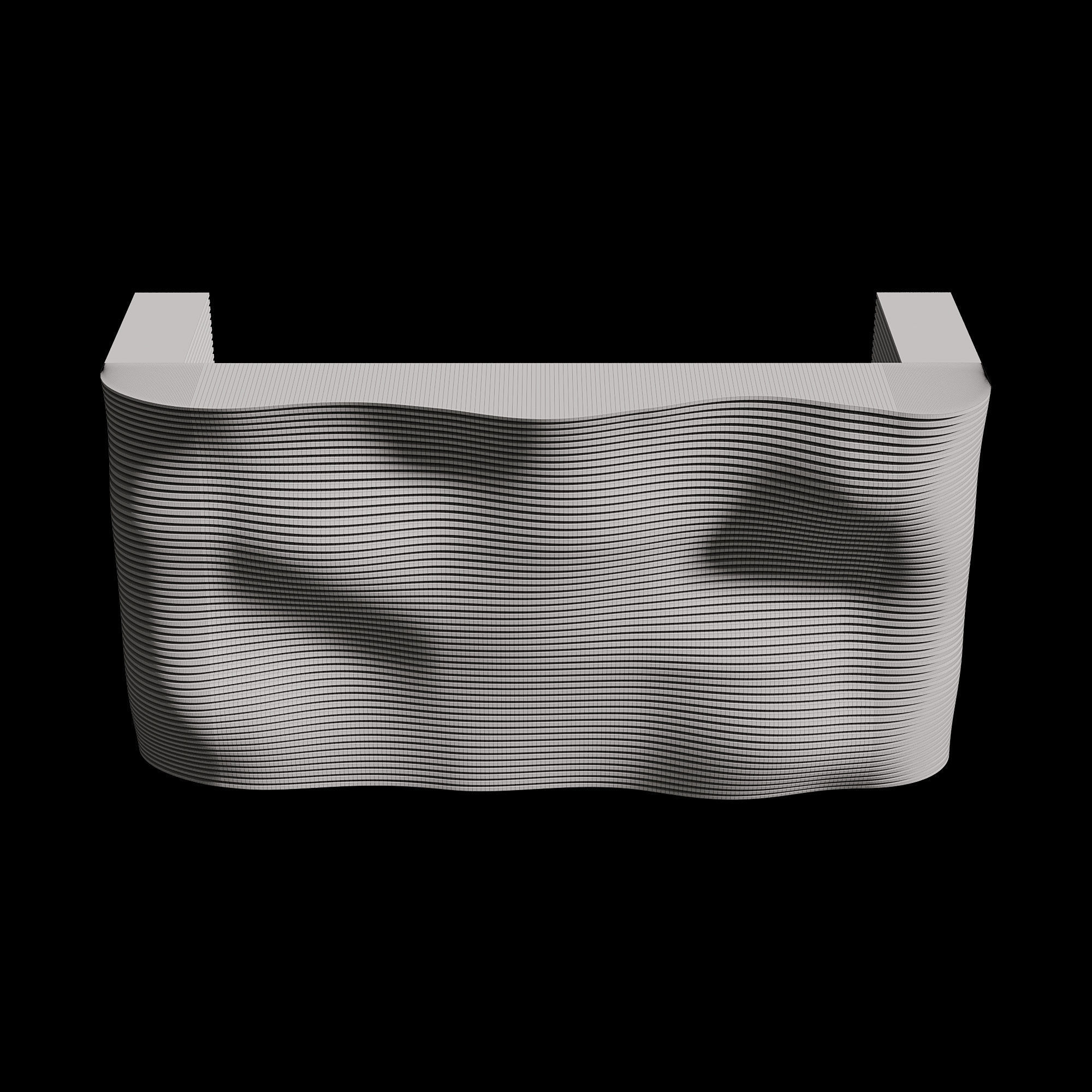 Puins Parametric Reception Counter 3D model | CGTrader