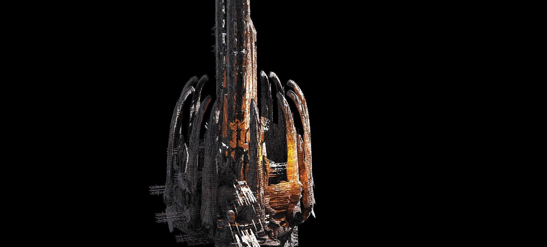 Sci Fi Wraith Claw City interceptor Tower Huge 3D model | CGTrader