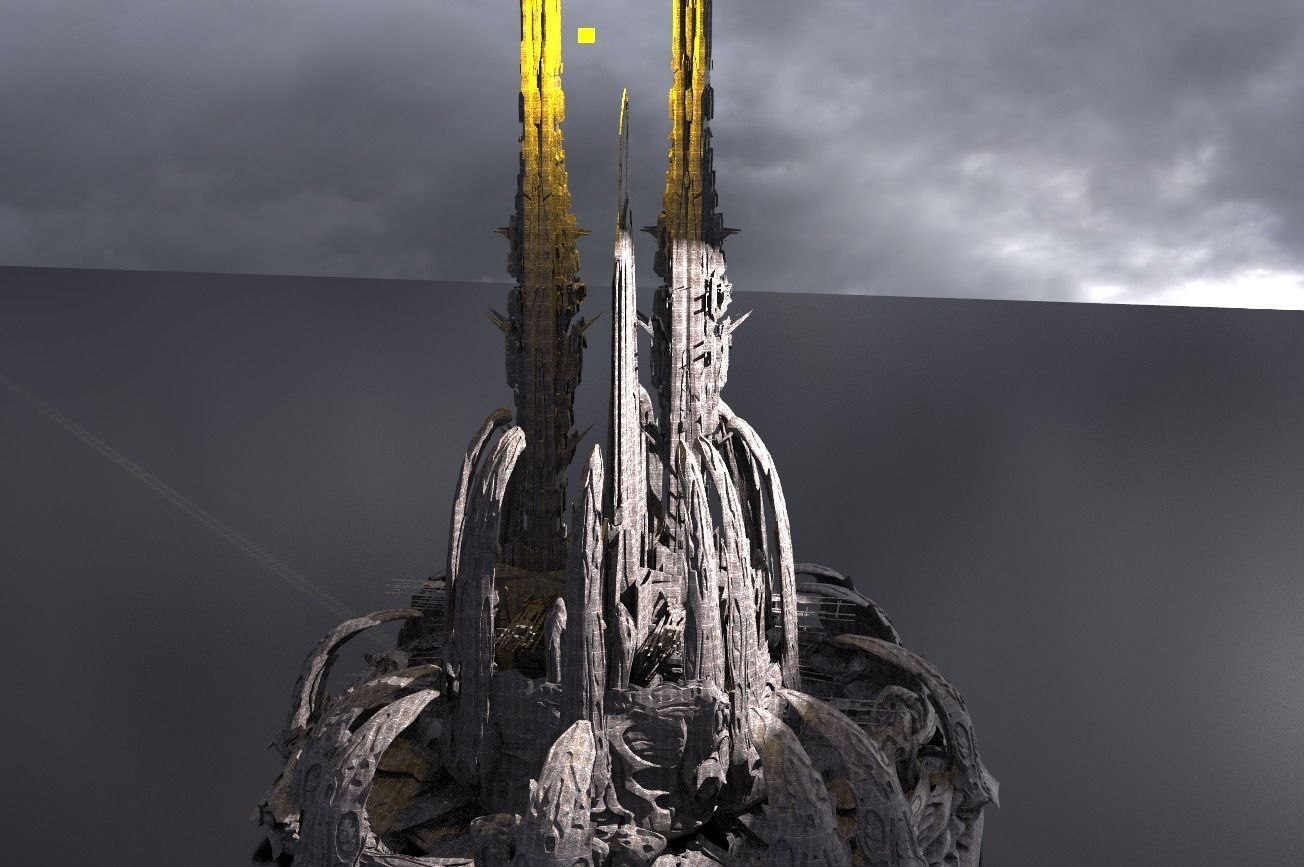 Sci Fi Wraith Claw City Tower Kit bash 3D model | CGTrader