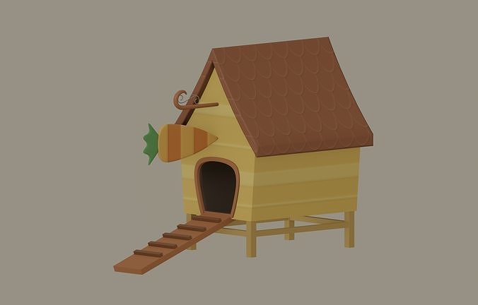 3D model Bunny House VR / AR / low-poly | CGTrader