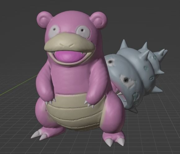 Slowbro 3D model 3D printable | CGTrader