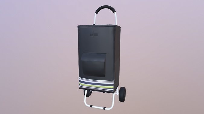 Shopping Trolley Bag Steel 3D model | CGTrader