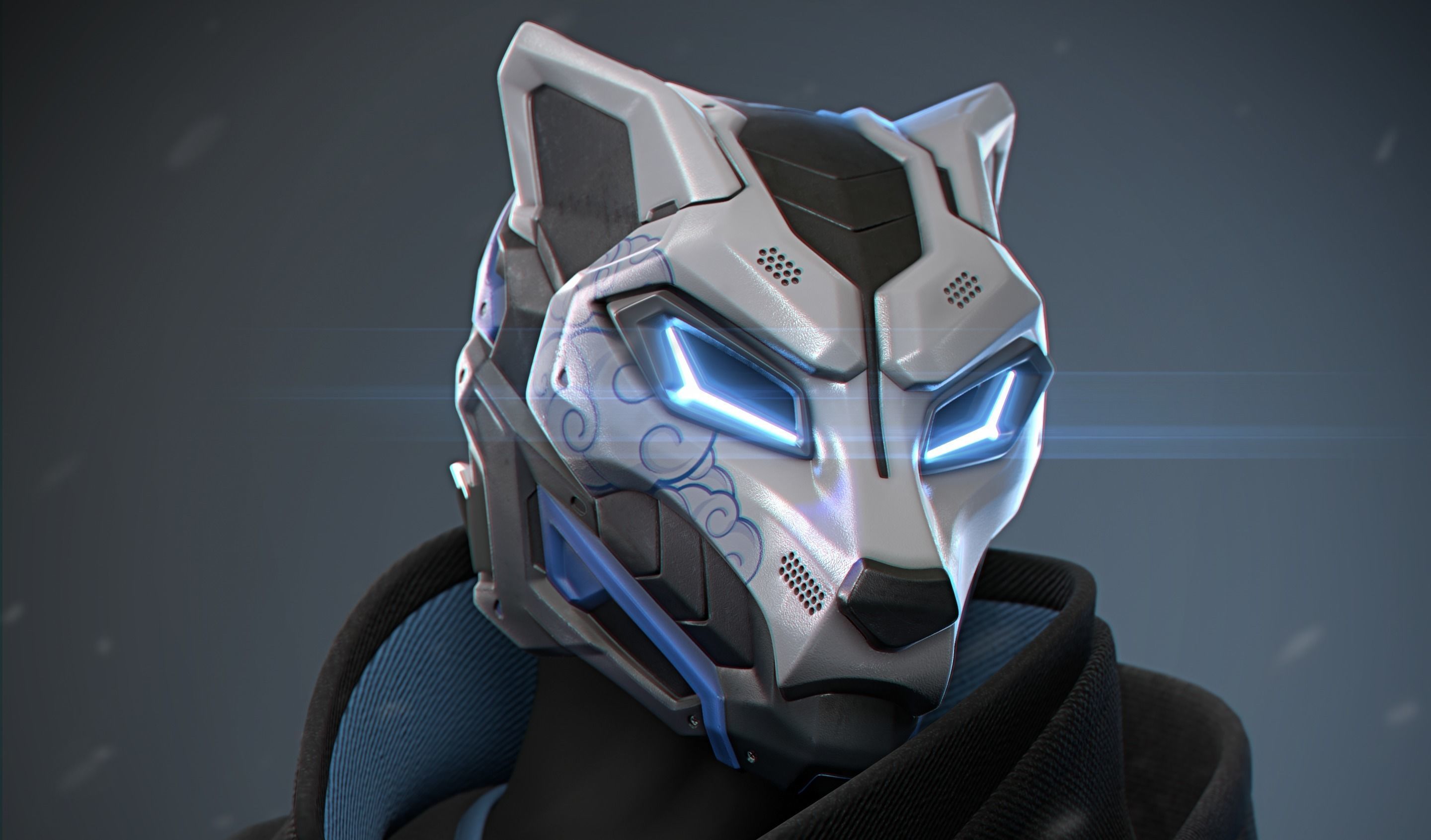 Neo Wolf - cosplay sci-fi mask - digital STL file for 3Dprinting 3D ...