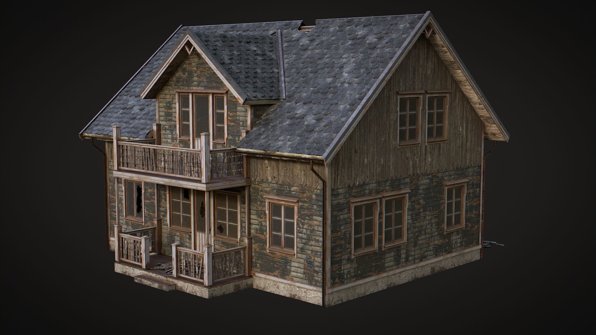 3D model Haunted House VR / AR / low-poly | CGTrader
