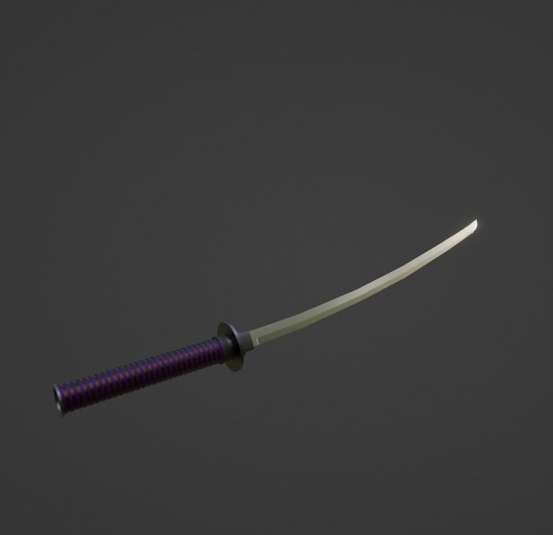 katana sword 3D model | CGTrader