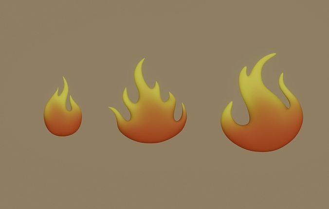 3D model Flame fire VR / AR / low-poly | CGTrader
