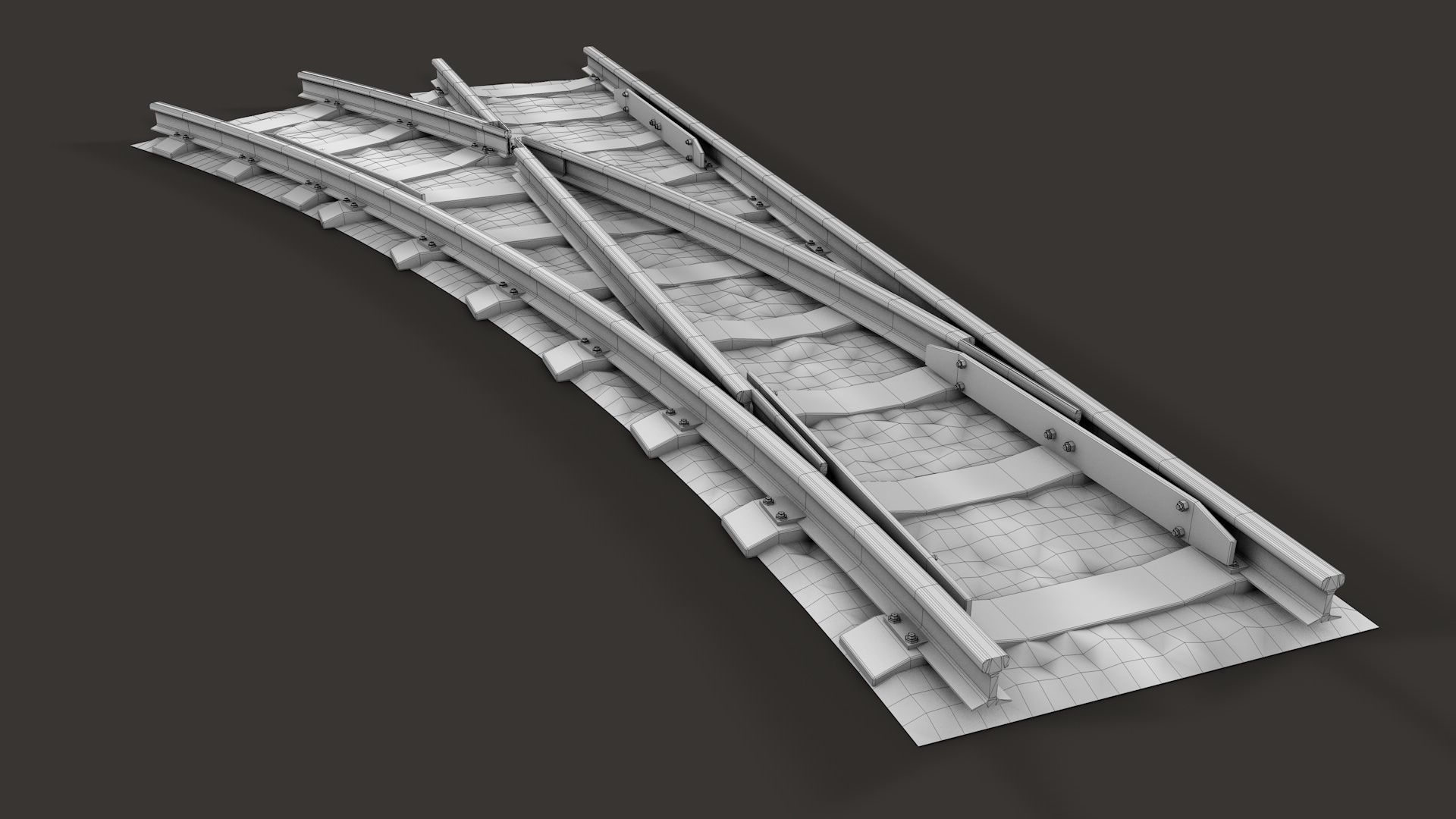 Modular Railway Track Advanced Collection 3D model | CGTrader