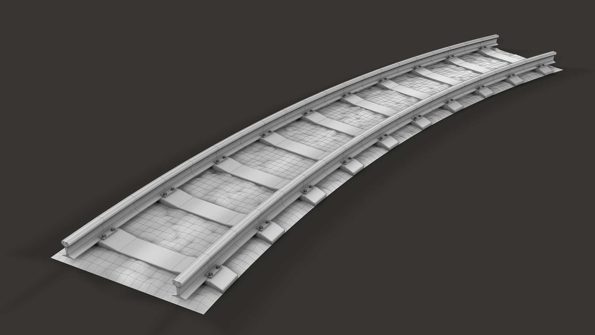 Modular Railway Track Advanced Collection 3D model | CGTrader