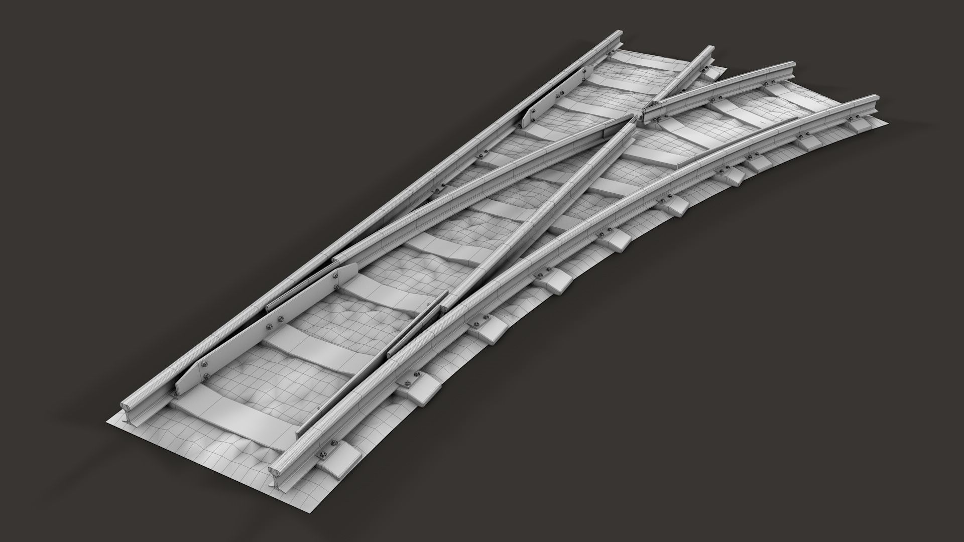 Modular Railway Track Advanced Collection 3D model | CGTrader