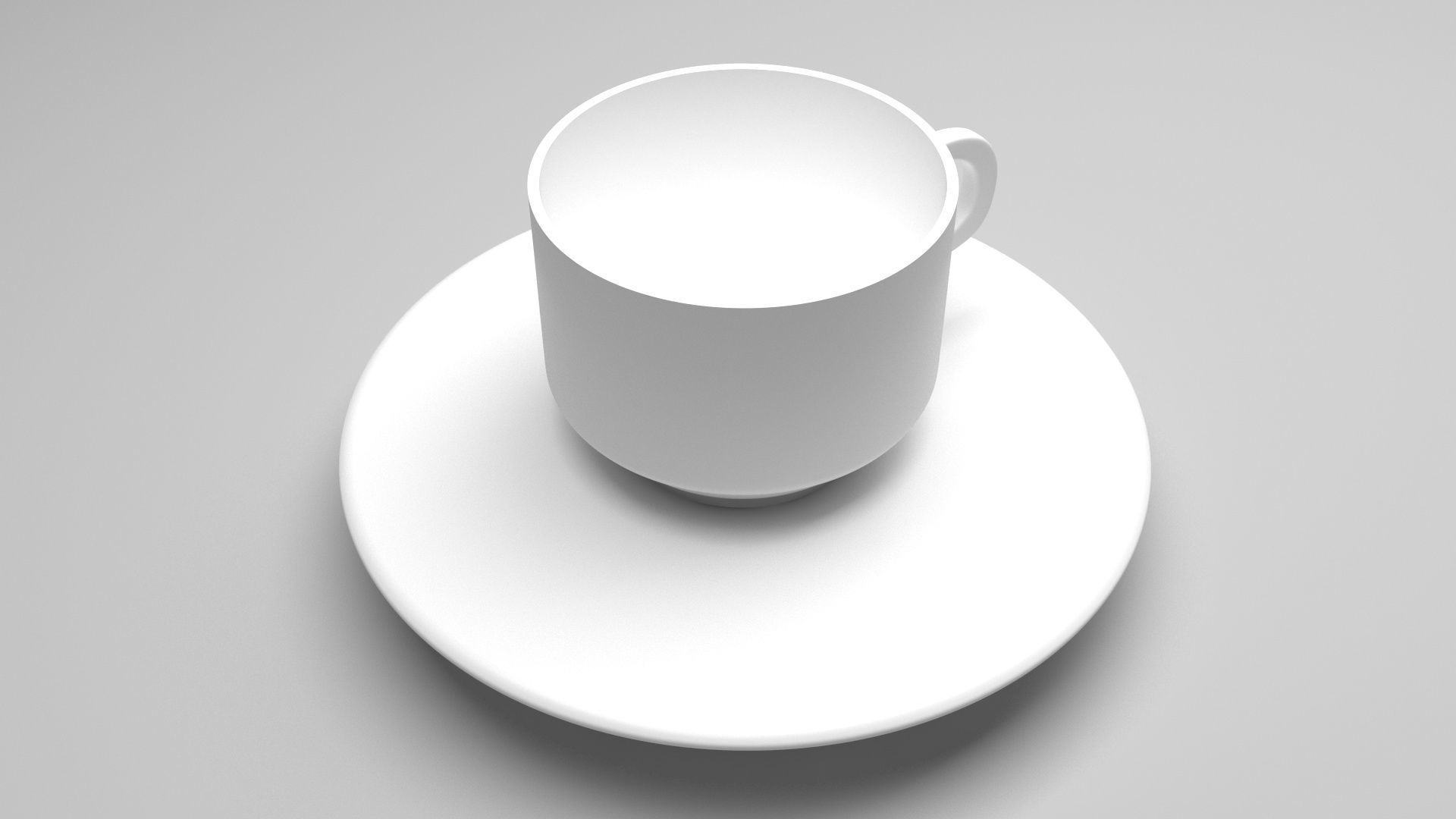 Tea Cup With Coaster 3D model | CGTrader