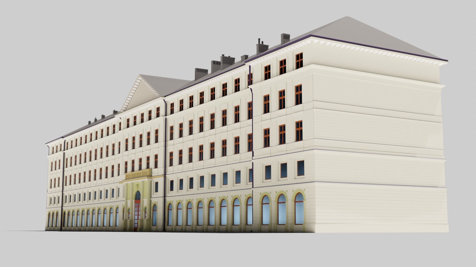 3D model Eastern European Building 012 VR / AR / low-poly | CGTrader