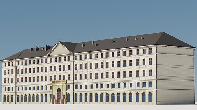3D model Eastern European Building 012 VR / AR / low-poly | CGTrader