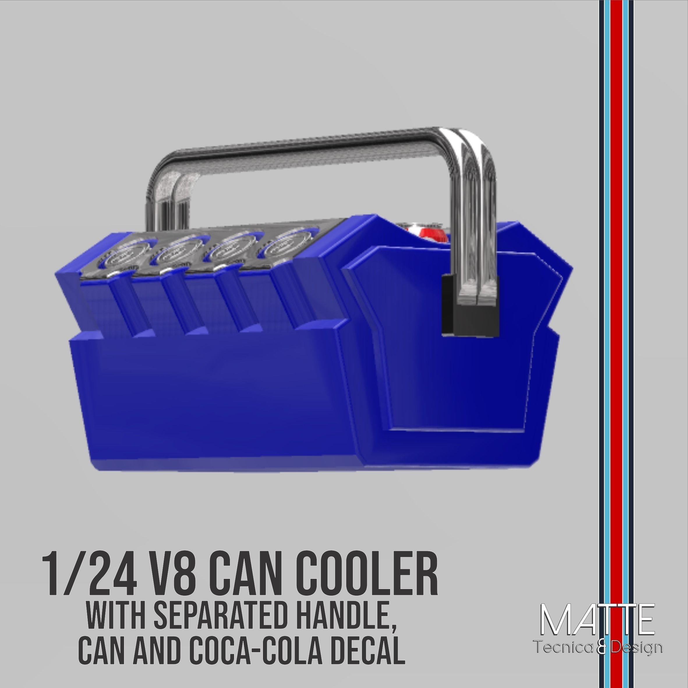V8 Cooler for scale autos and dioramas 1 24 3D model 3D printable ...