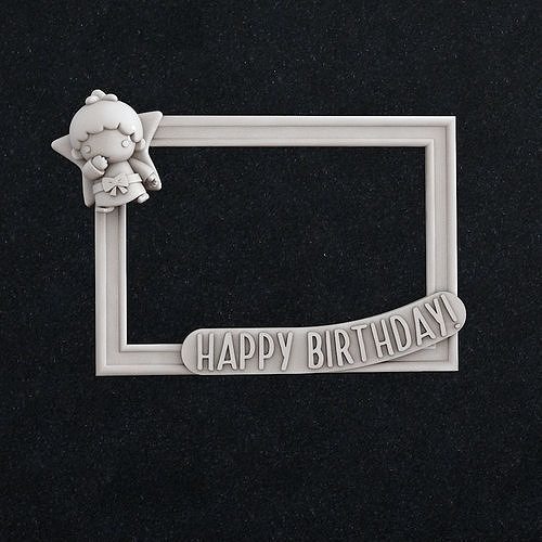 Frame happy Birthday 3D model 3D printable | CGTrader