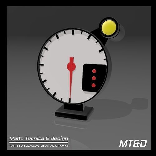 Tachometer for scale model autos 1 24 3D model 3D printable | CGTrader