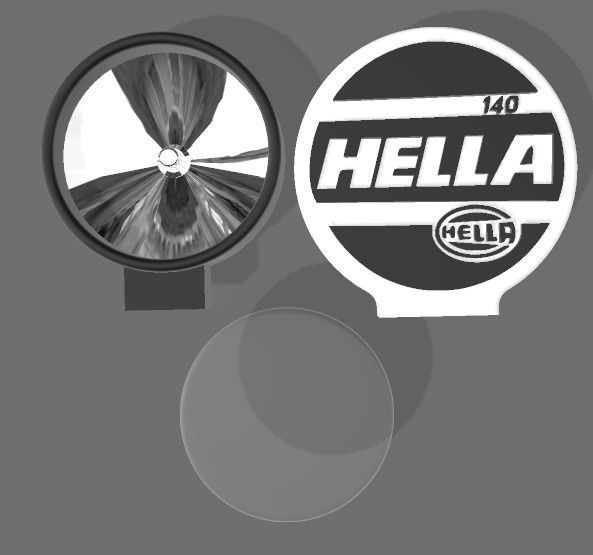 Rallye headlights for scale autos with 10 covers 3D model 3D printable ...