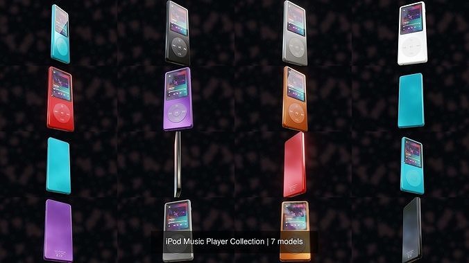 iPod Music Player Collection VR / AR / low-poly | CGTrader