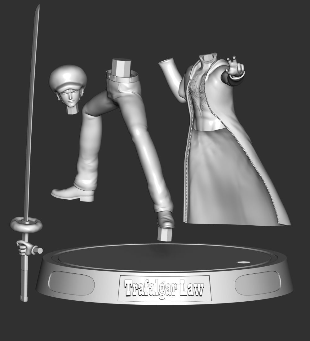 One Piece - Trafalgar Law 3D model 3D printable | CGTrader