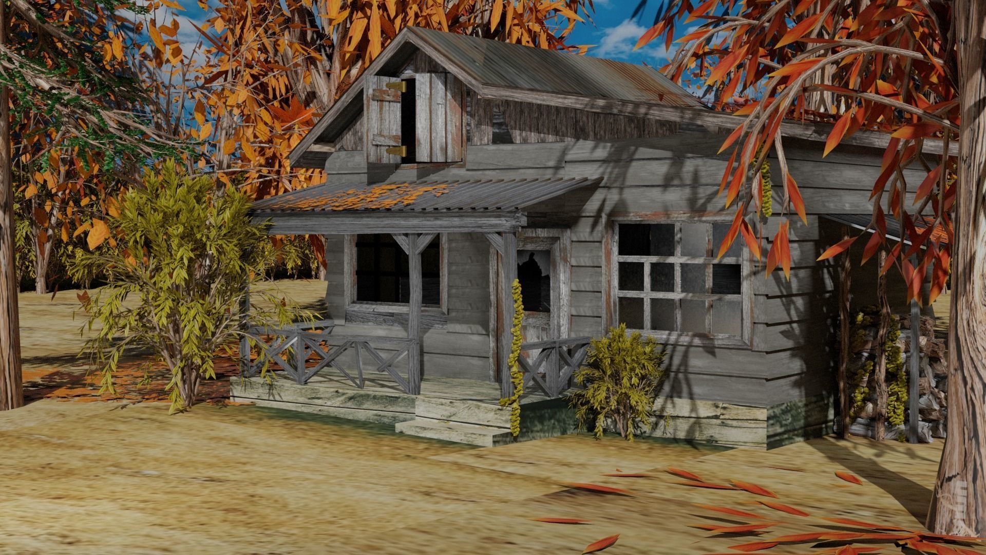 Old house exterior 3D model | CGTrader