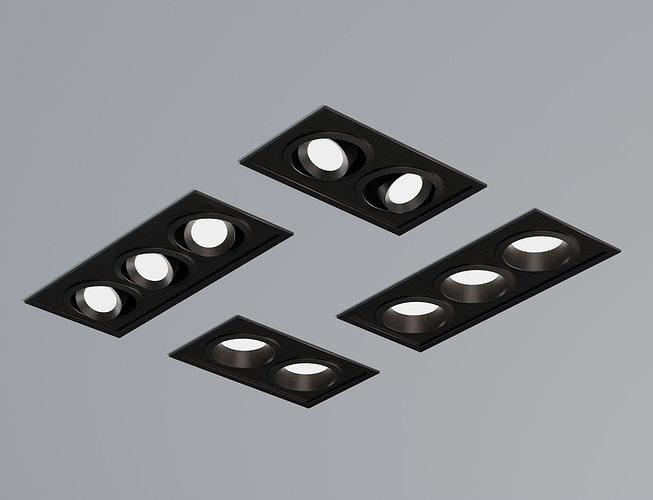 3D model Low Poly Box Down Light VR / AR / low-poly | CGTrader