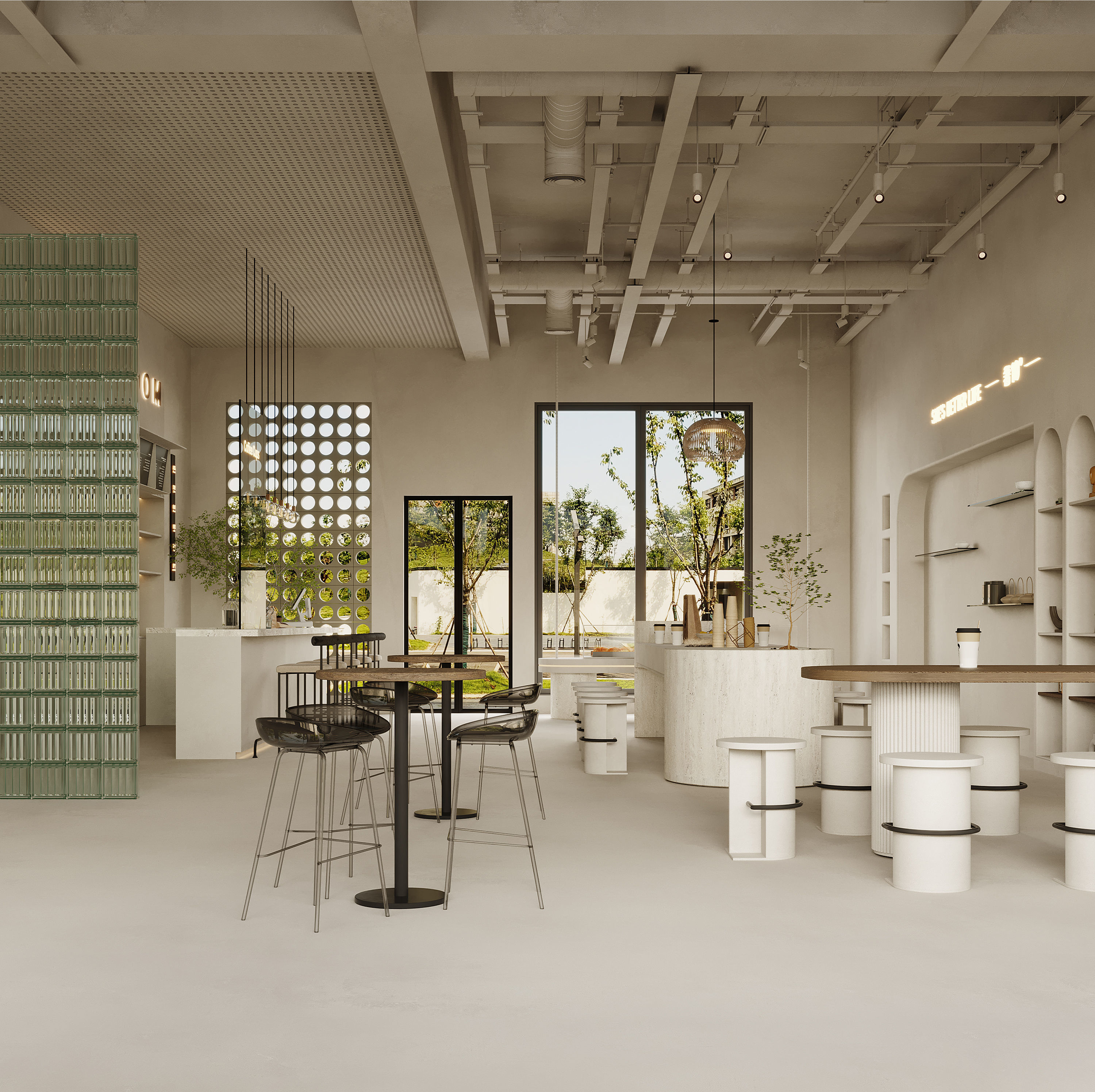 Modern coffee bar interior design 3d model 3D model | CGTrader