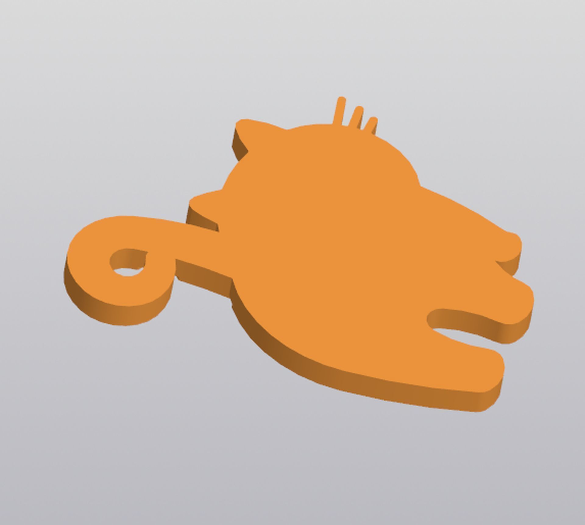 Male cat Keychain 3D model 3D printable | CGTrader