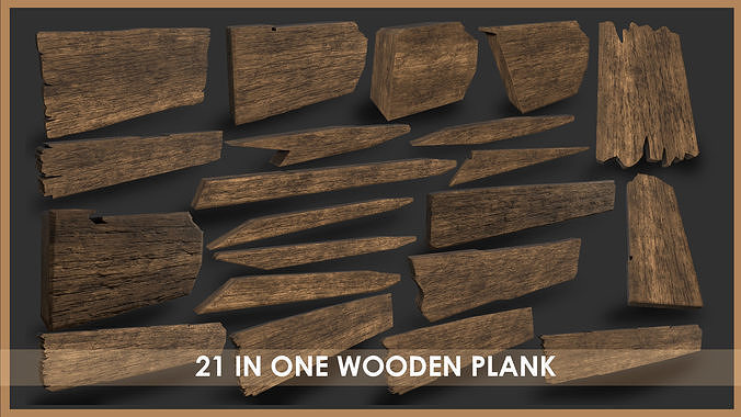 3D model Wooden Plank Pack 21in1 VR / AR / low-poly | CGTrader