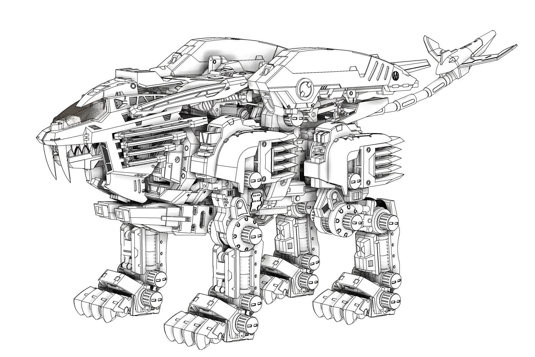 ZOIDS robot with claws 3D model | CGTrader